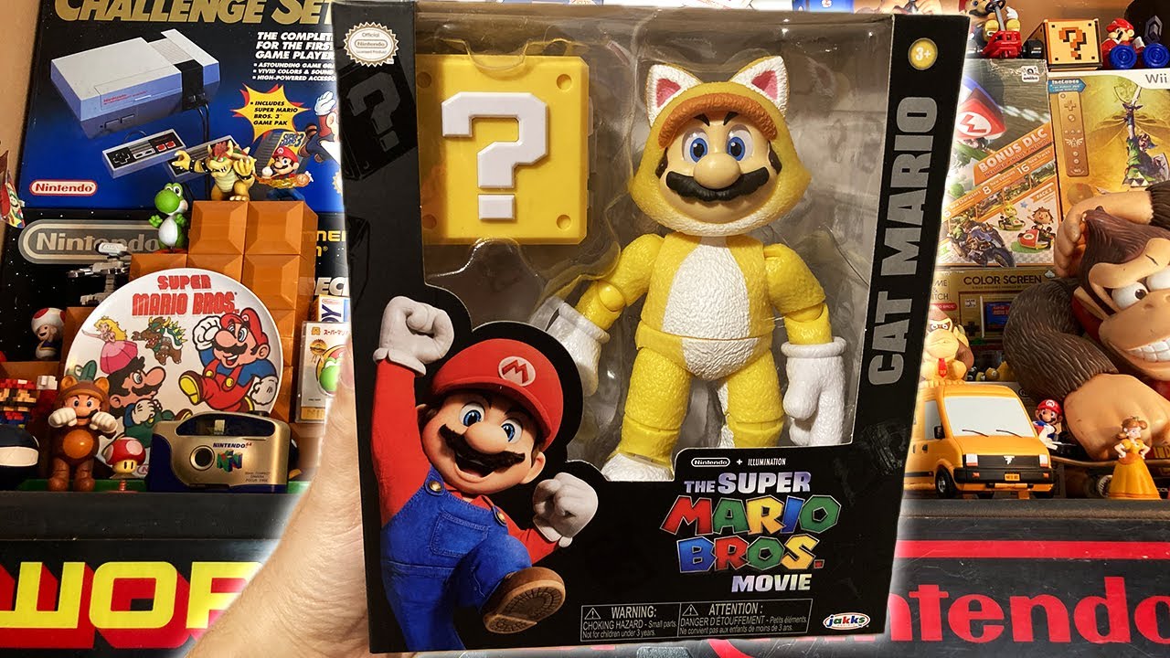 Super Mario Bros Movie Cat Mario Figure Unboxing - YouTube