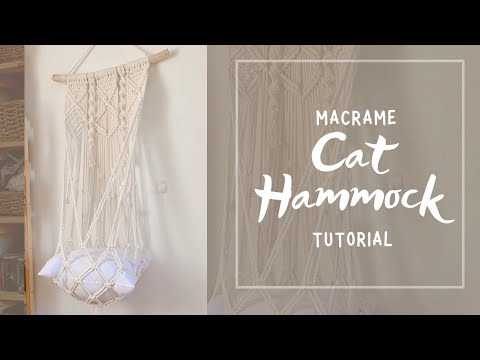DIY Macrame Cat Hammock | Cat Hanging Bed Tutorial - YouTube