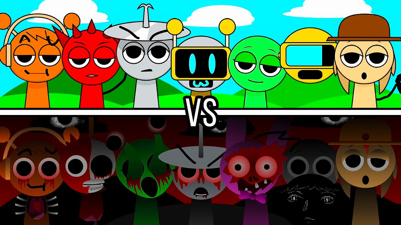 INCREDIBOX SPRUNKI NORMAL VERSIONS VS HORROR VERSIONS - YouTube