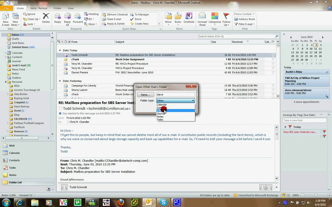 STC Tutorial - Opening another users Inbox from Outlook - YouTube