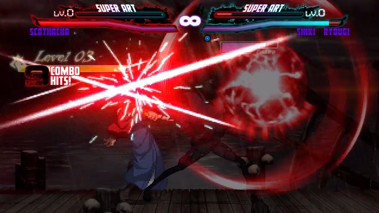 MUGEN : Scathacha vs Ryougi Shiki - YouTube