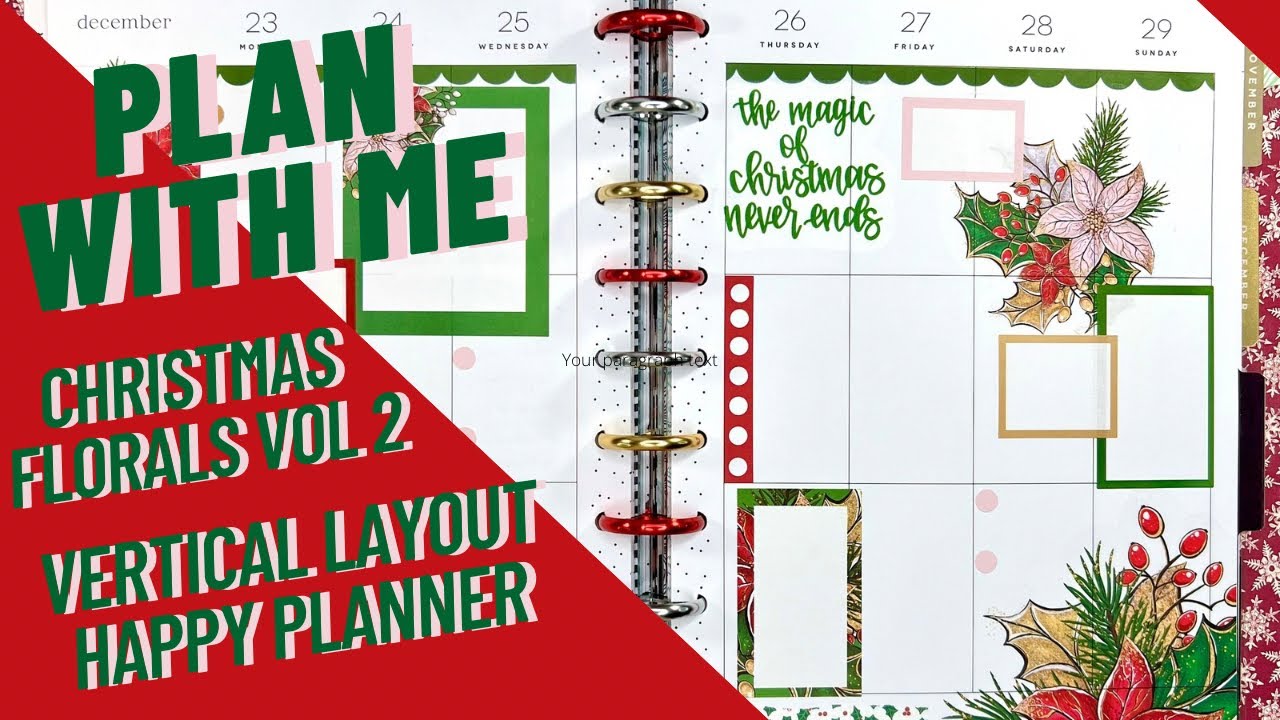 PLAN WITH ME | CLASSIC VERTICAL LAYOUT HAPPY PLANNER | CHRISTMAS ...