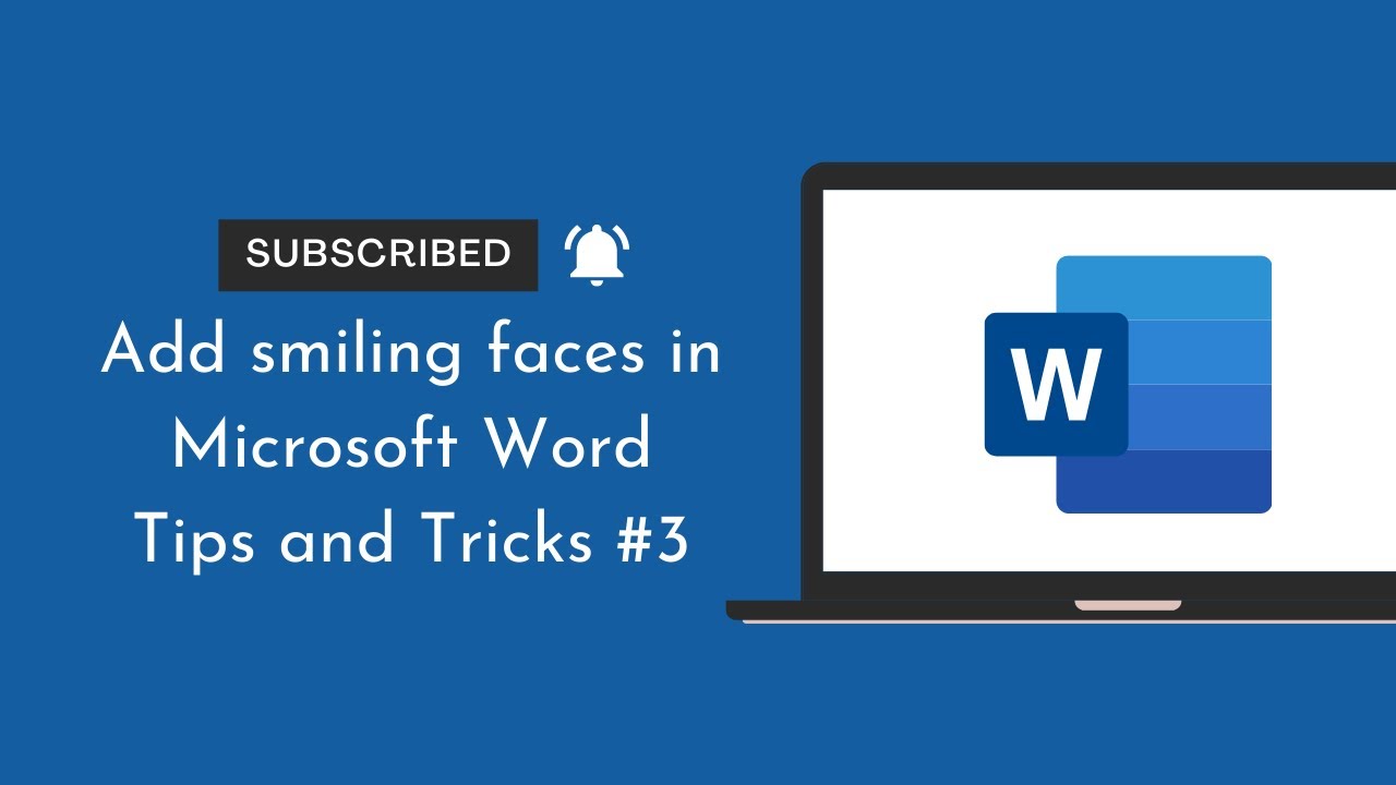 word tips and tricks #3 | Add Smiley faces using Keyboard | MUST WATCH ...