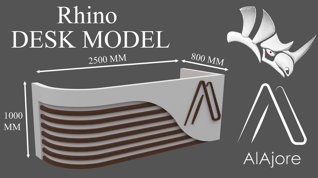 Rhino Tutorial | Furniture Design - Desk Modeling - YouTube
