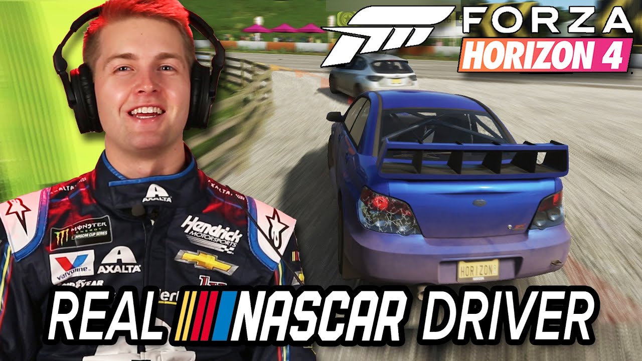 Real NASCAR Driver Races In Forza Horizon 4 • Professionals Play - YouTube