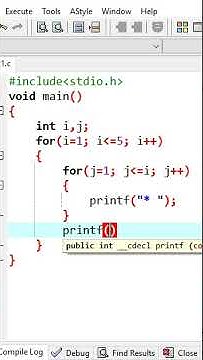Printing-Generating Star Pattern in C Programming Language | Learners Region - YouTube