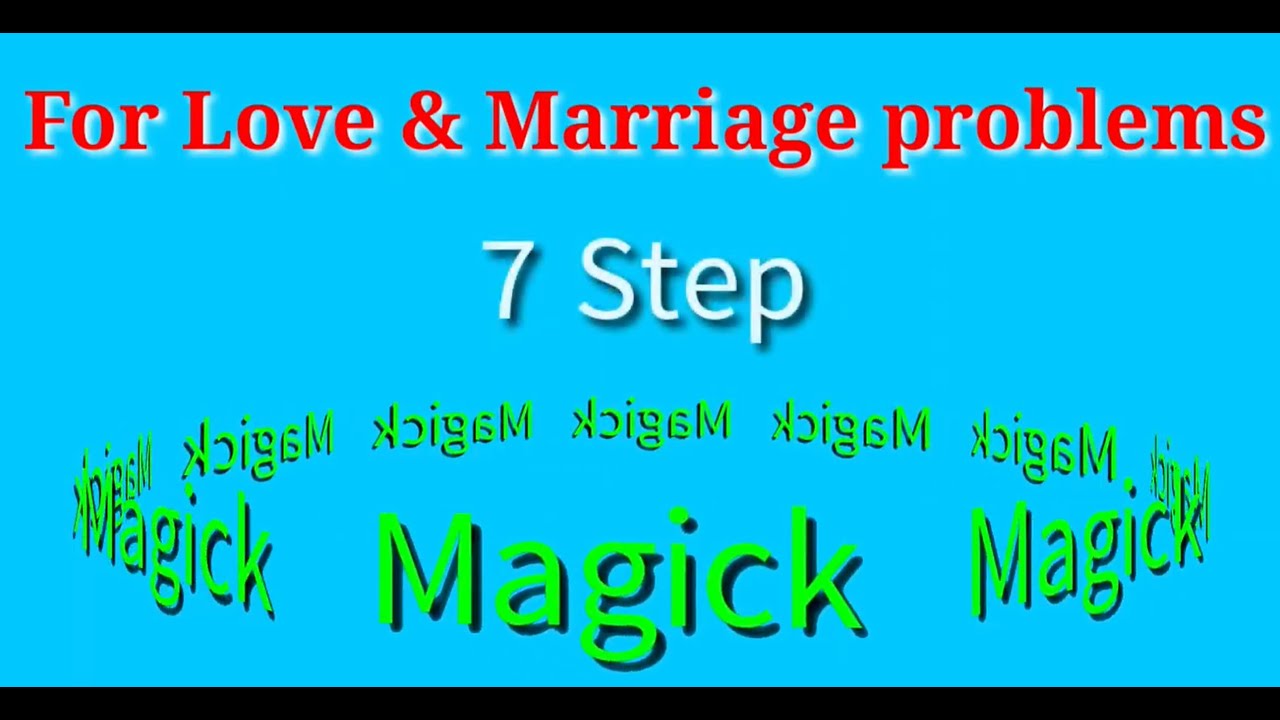 Love Method 1# For Love & Marriage problems (Easy and Powerful Magick ...