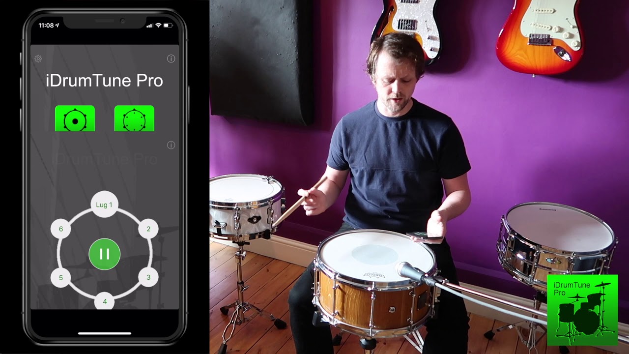 Snare Drum Tuning - De Broize Custom 14x6.5 Solid Oak - iDrumTune Pro ...