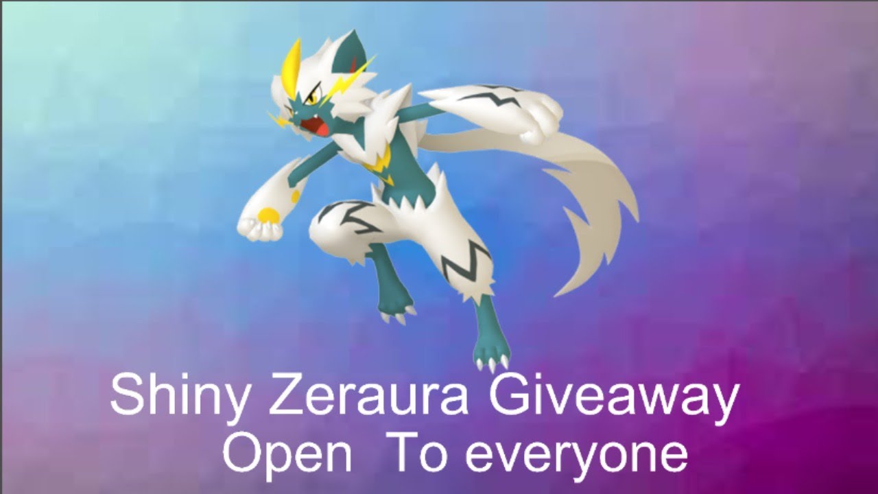 LIVE Shiny zeraora Giveaway, Open to anyone - YouTube