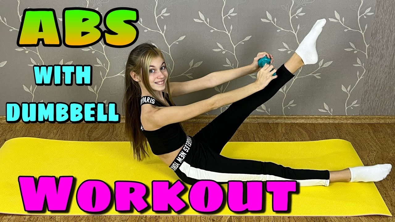 WORKOUT ABS with dumbbell Sandra Krutishka / Упражнения для пресса с ...