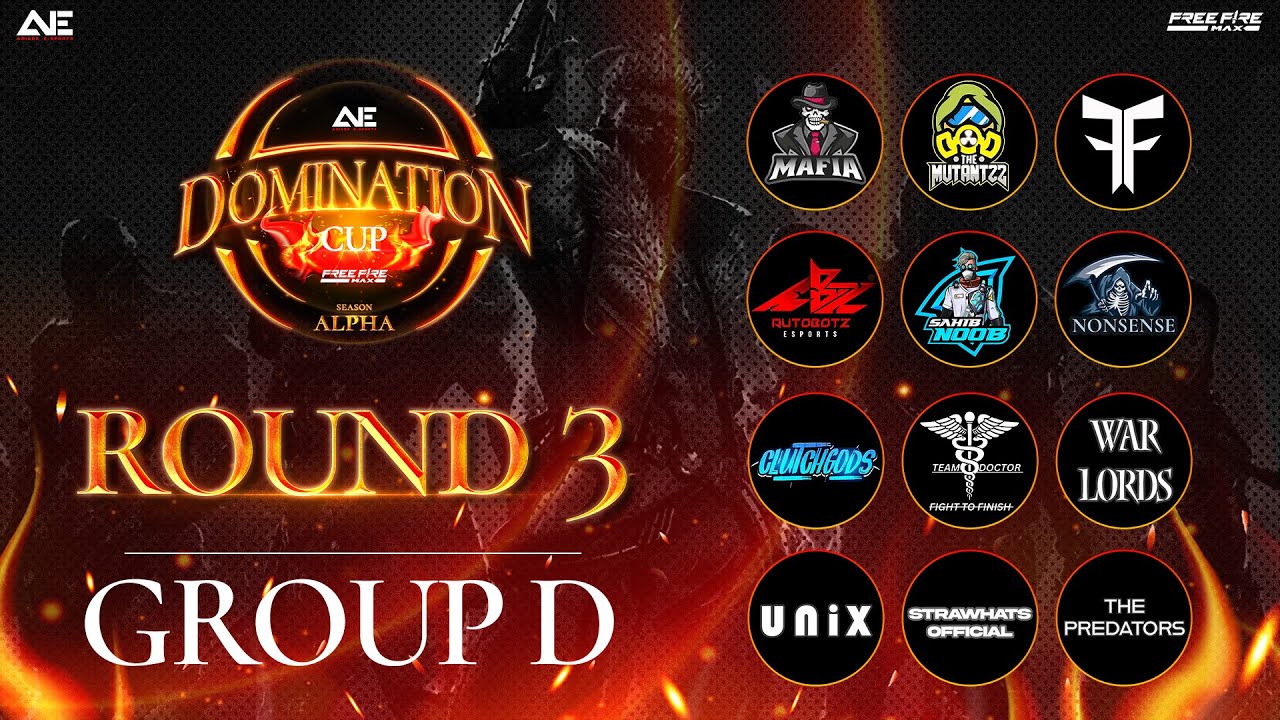 Free Fire Max Domination Cup Season Alpha Round 3 Group D - YouTube