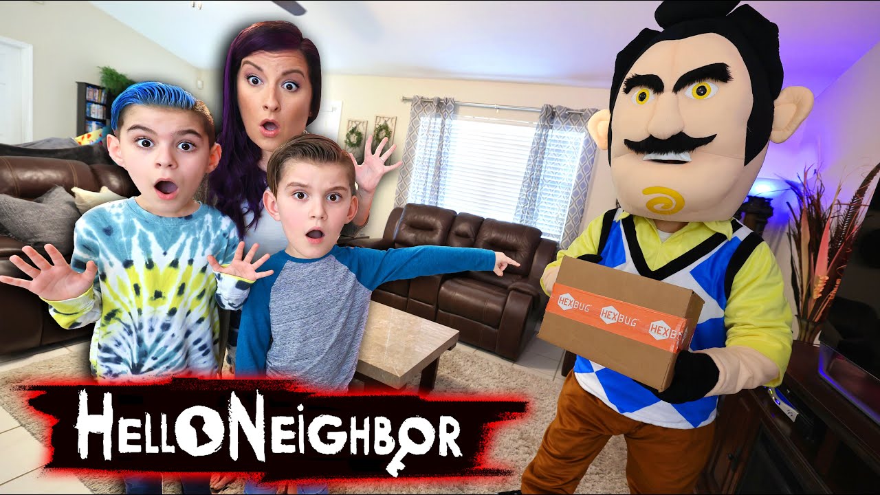 HELLO NEIGHBOR FOUND WHERE WE LIVE! HE STOLE OUR PACKAGE OF HEXBUG ...