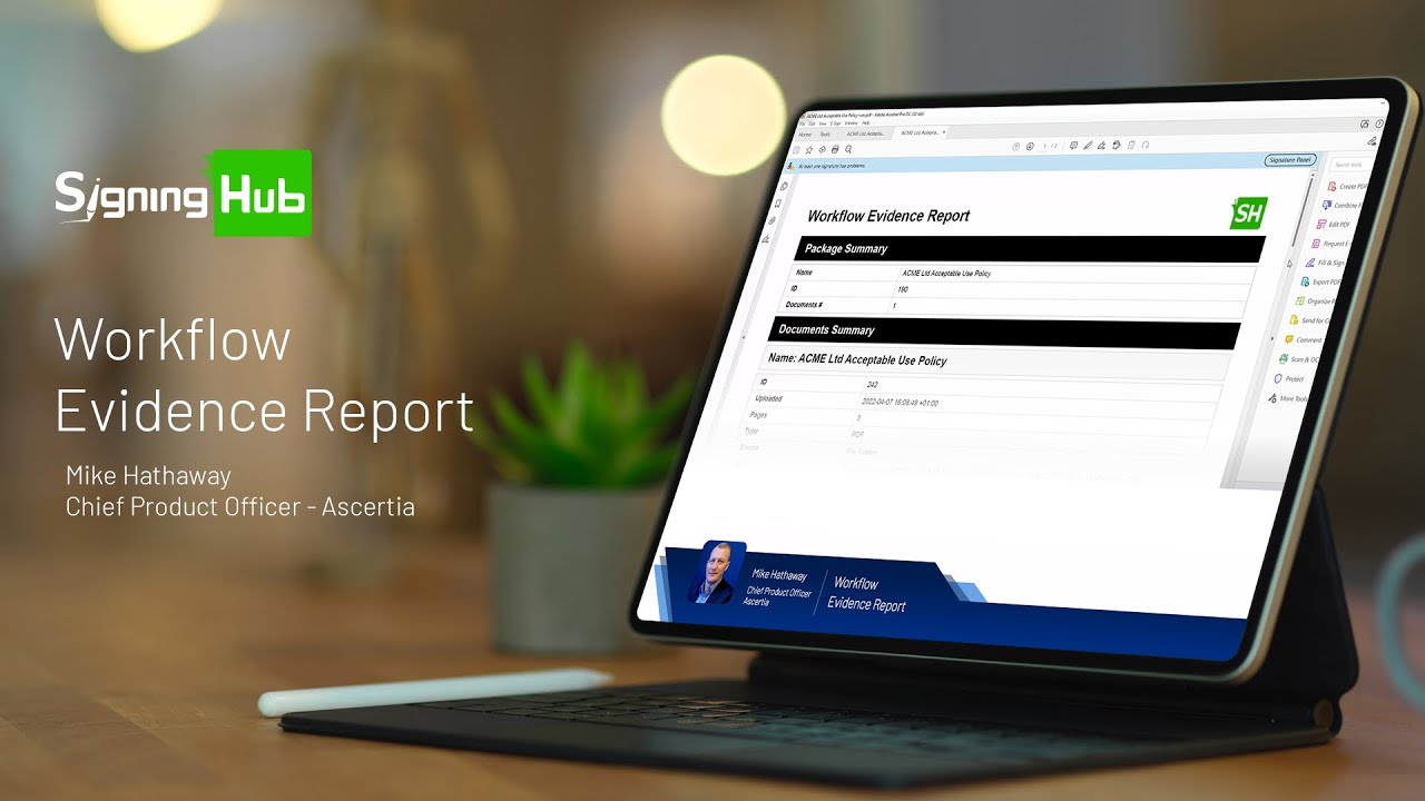 How to add an e-signed document to the Workflow Evidence Report in ...
