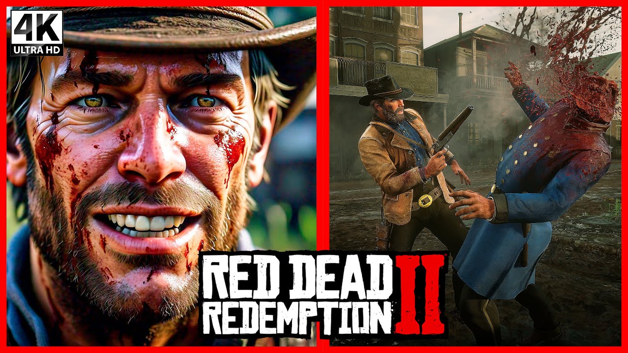 Red Dead Redemption 2: Brutal Combat & Aggressive Gameplay #4 [4k60fps ...