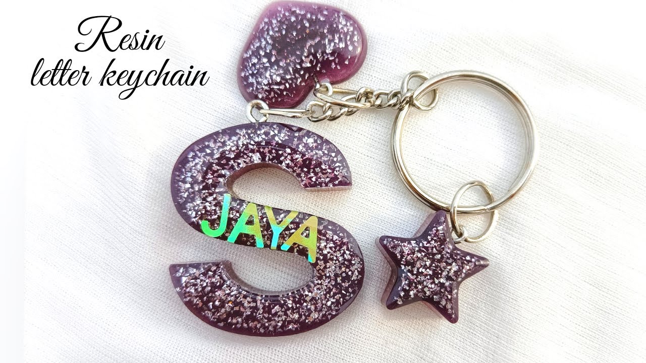 RESIN LETTER KEYCHAIN II ALPHABET KEYCHAIN IN EPOXY RESIN II STEP BY ...