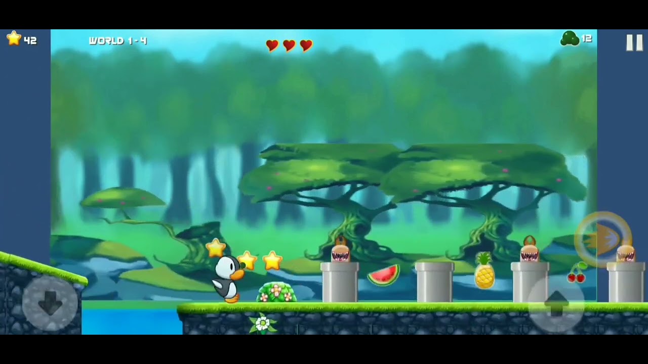Super Penguin Adventure run World 1 Level: 1-4 - YouTube