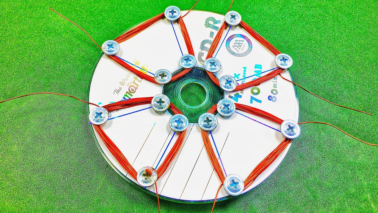 DIY Mini Generator 2020 | Free Energy Device CD Coil With DC Motor ...