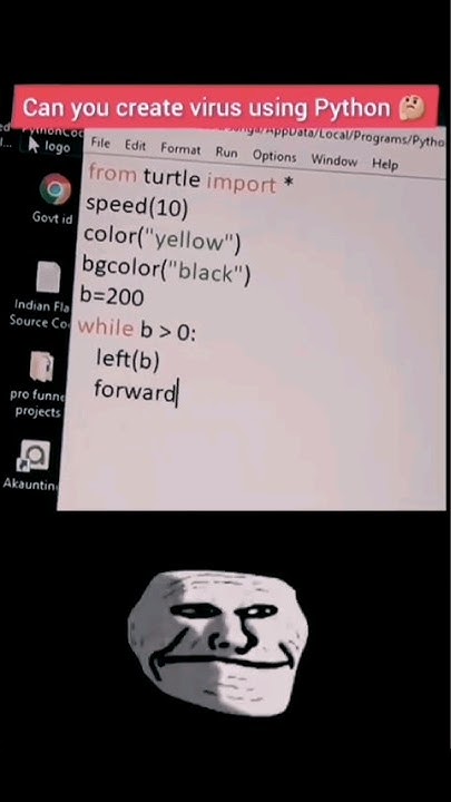 how to create virus using python ( Prank). #code #hack #shortvideo - YouTube