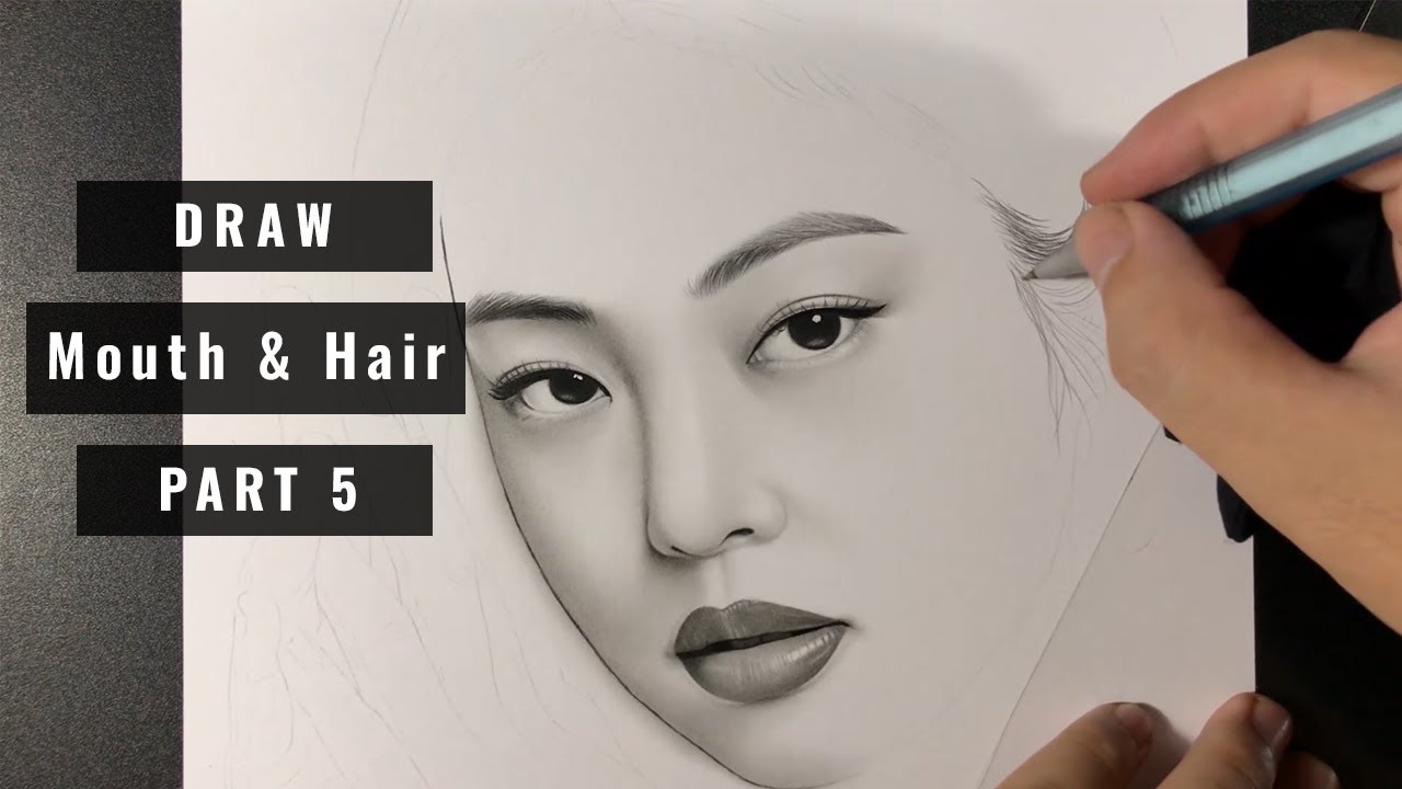 RealTime Drawing Blackpink Jennie Part 5: Draw Mouth & Skin - YouTube