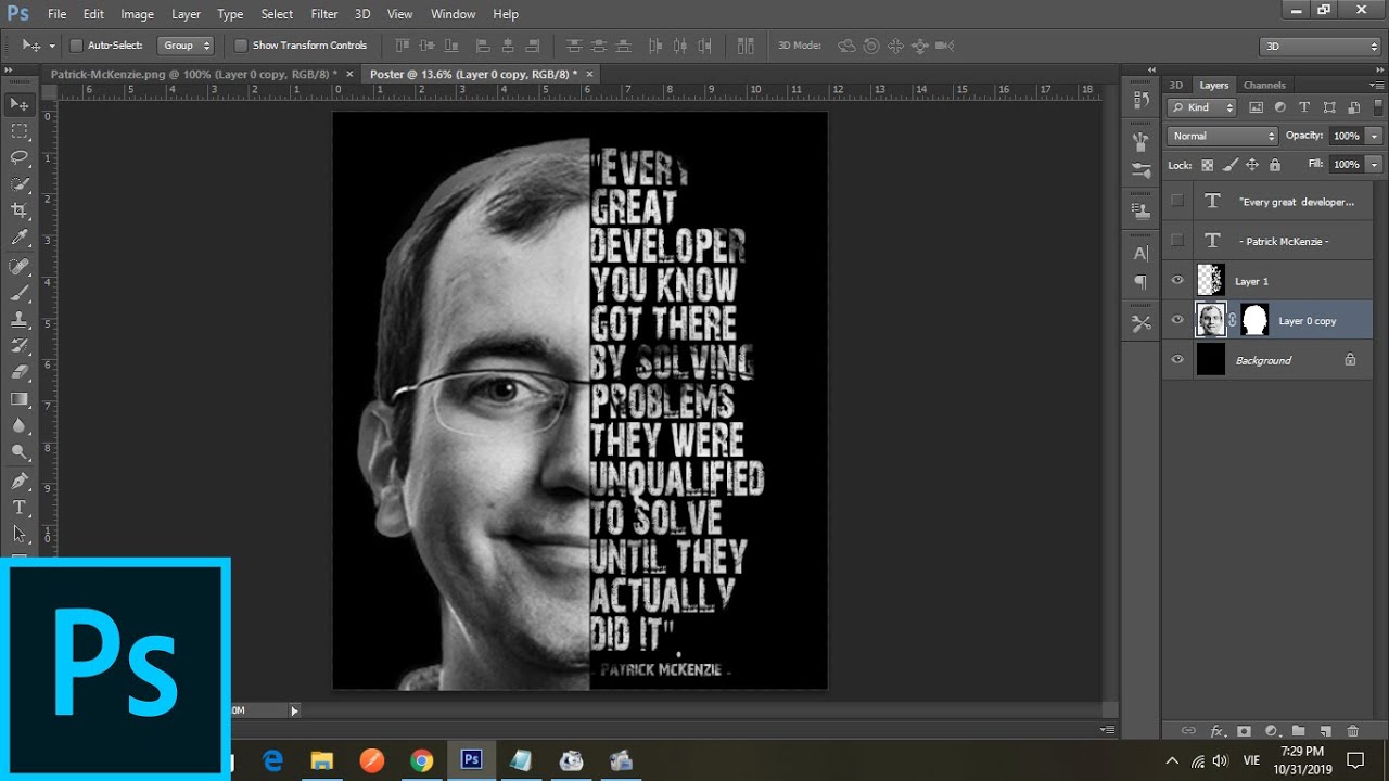 How to Create a Powerful, Text Portrait Poster | Photoshop CS6 - YouTube
