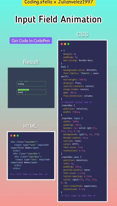 Input Field Animation - YouTube