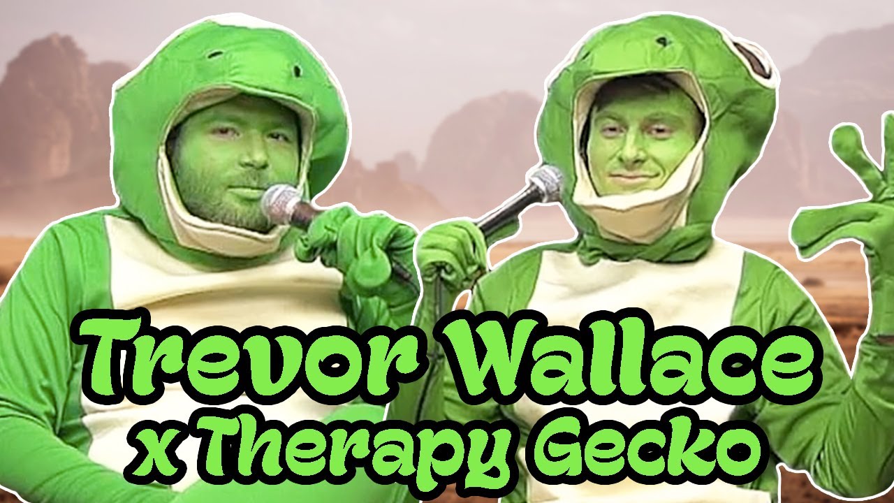 TREVOR WALLACE GIVES ADVICE AS A GECKO - Therapy Gecko - YouTube