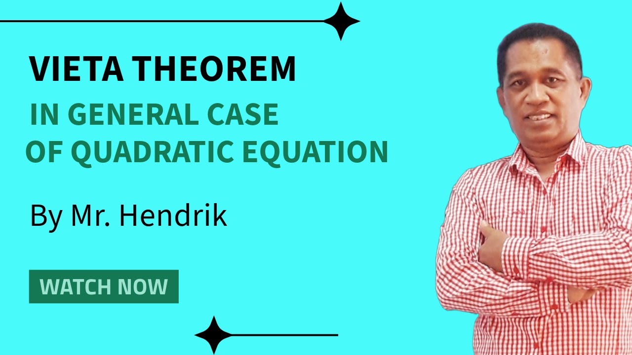 Vieta Theorem in General Case of Quadratic Equation - YouTube