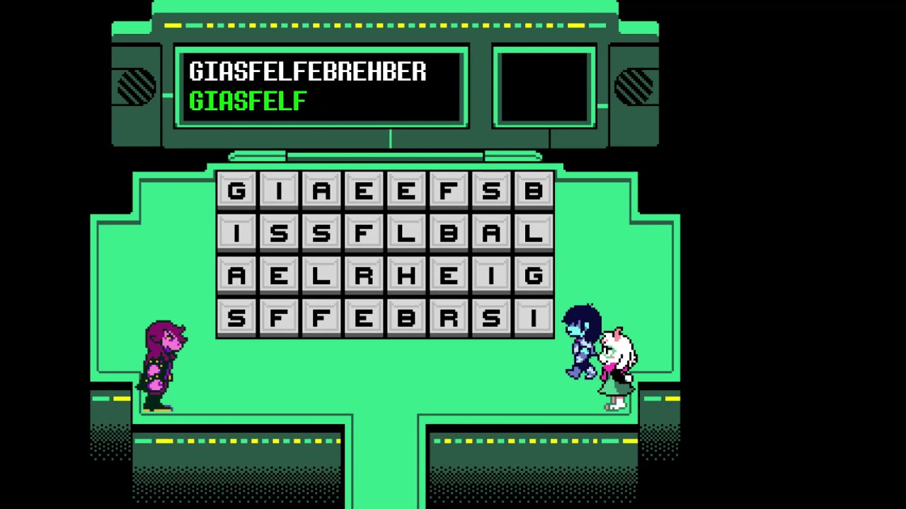 Beating the GIASFELFEBREHBER puzzle deltarune - YouTube