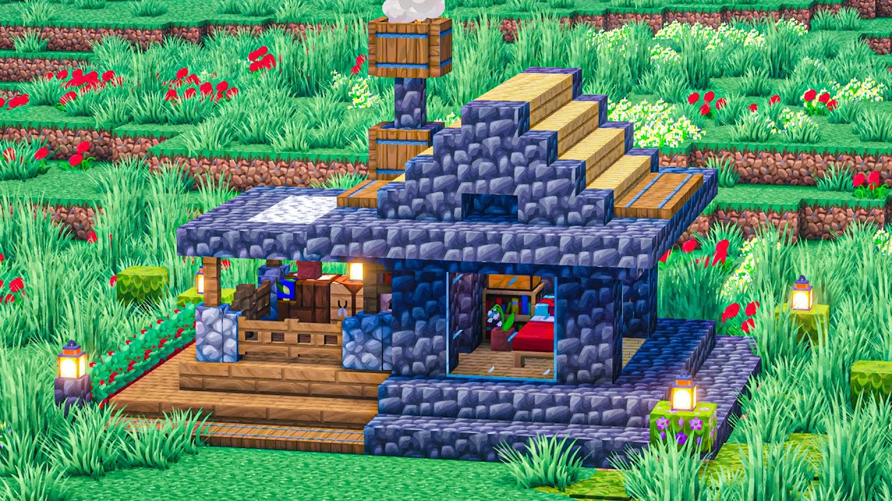 Rustic Small and Easy Rustic Starter House - Minecraft - YouTube