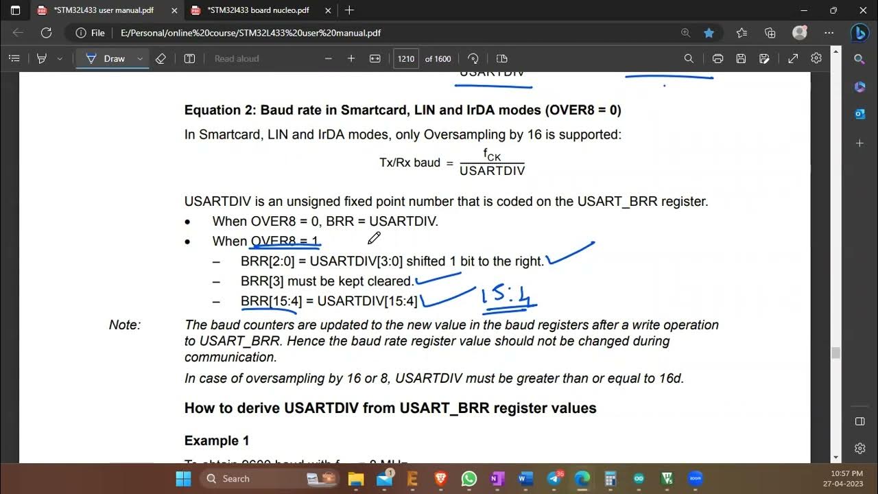 Class 10 Part 3 UART programming transmitter at 9600 baud rate - YouTube