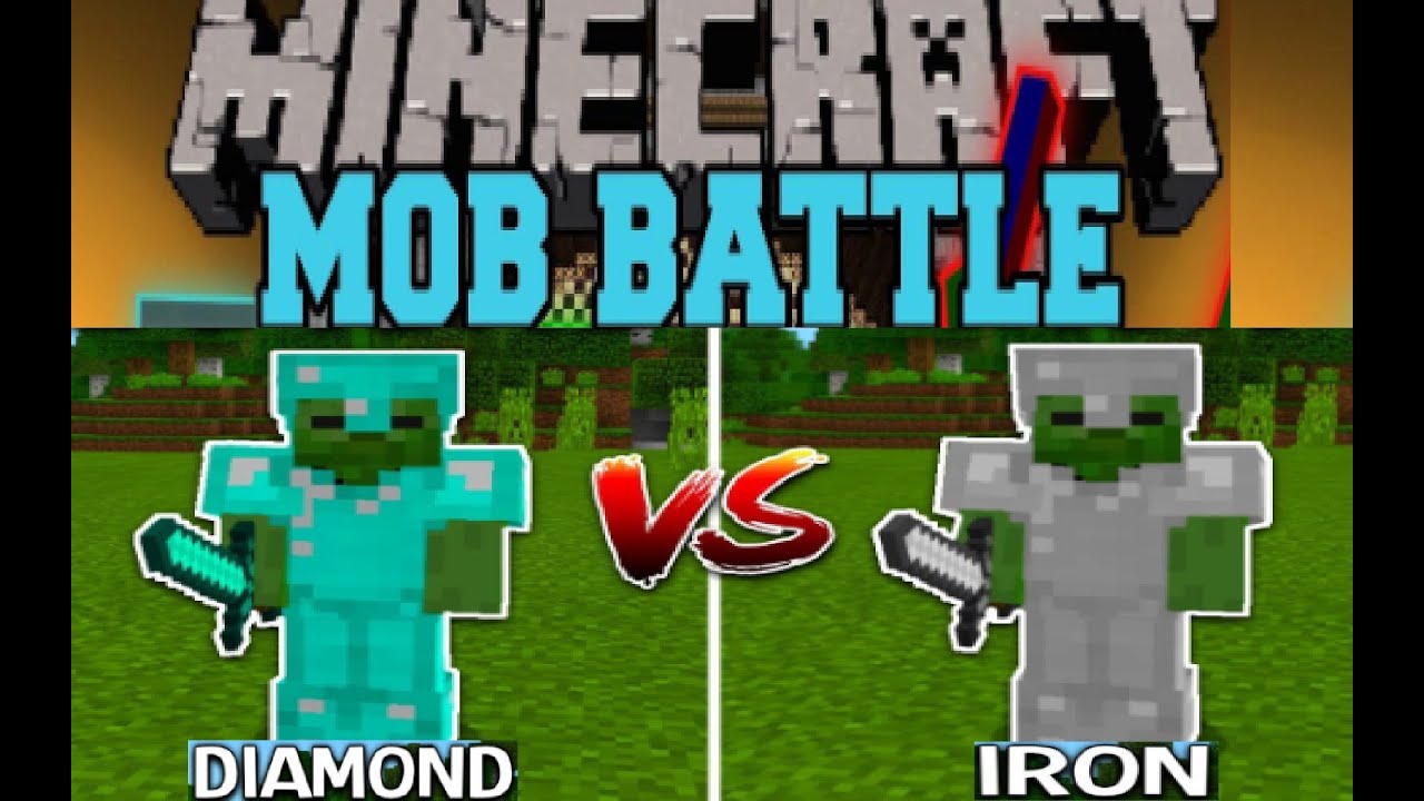 Minecraft - Iron Golem VS Diamond Golem Full HD - YouTube