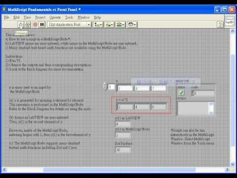 MathScript Node 範例程式執行效果 - YouTube