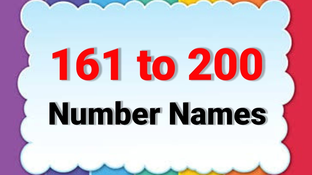 Numbers Name 161 to 120 in English - YouTube