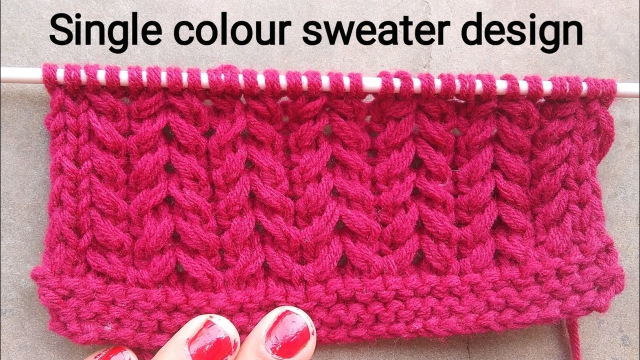 Very beautiful knitting design single colour|जेंट्स स्वेटर डिजाइन | One ...