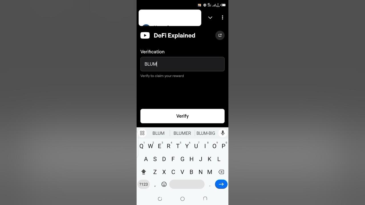 DeFi Explained Blum Video Code | Blum Today Verification Keyword DeFi Explained - YouTube
