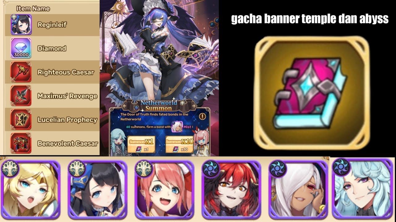 gambaran gacha banner tample dan banner abyys panilla saga - YouTube