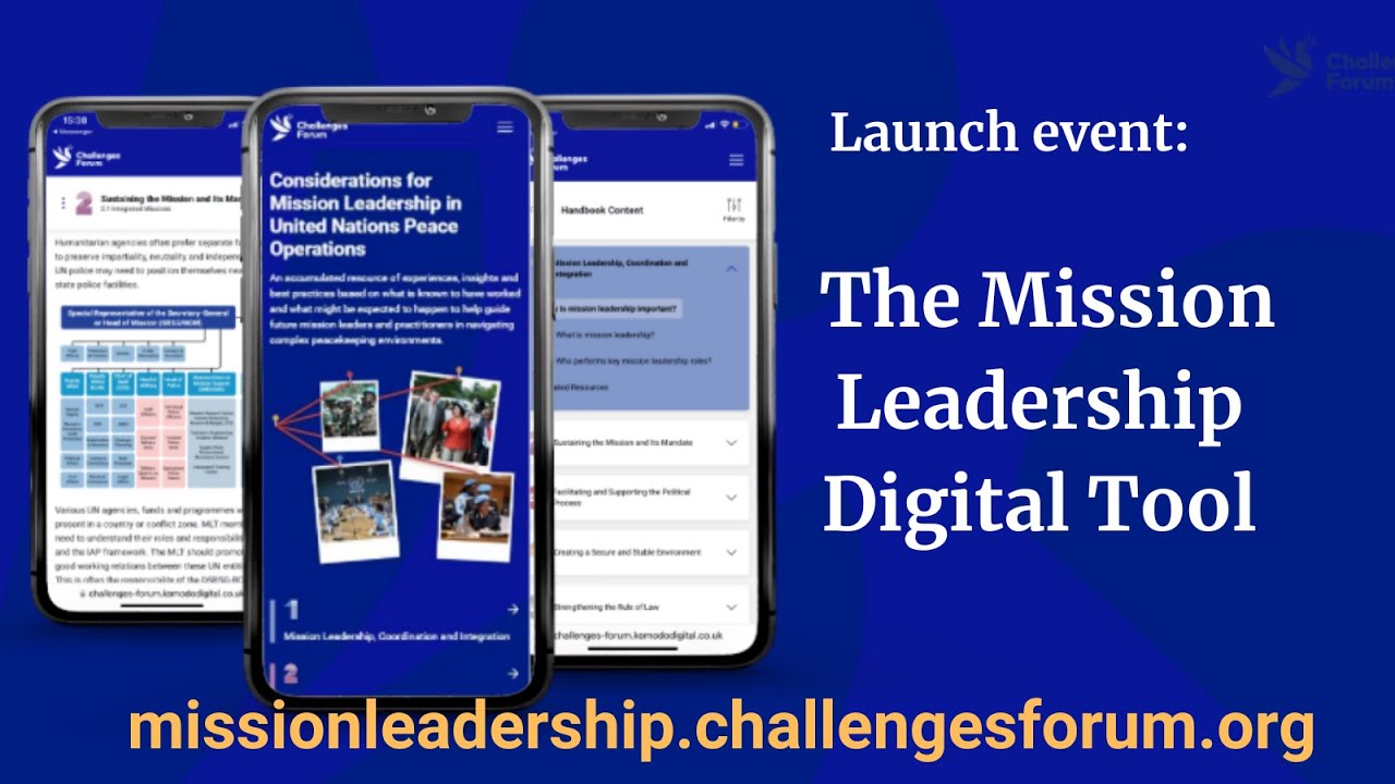 Launch event for the Mission Leadership Digital Tool - YouTube