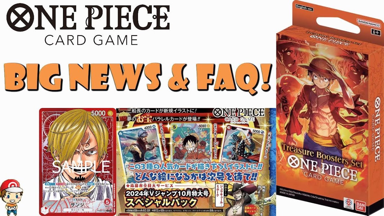 PRB-01 FAQ! Treasure Booster Revealed! Mihawk Promo Announced! (BIG One Piece TCG News) - YouTube
