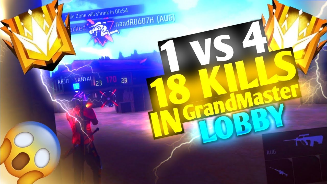 The Ultimate 1vs4 Challenge With 18Kills and a Grandmaster Victory ...