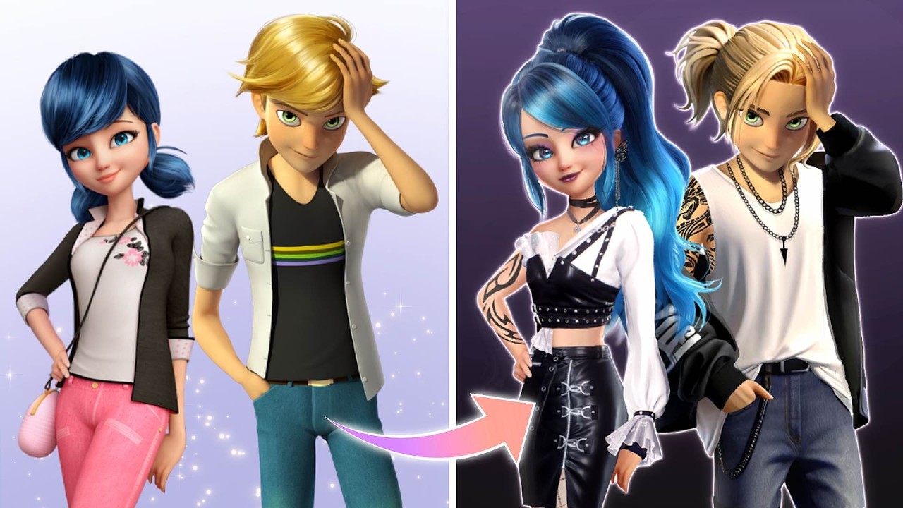 Miraculous Ladybug: Marinette and Adrien Glow Up Transformation into ...