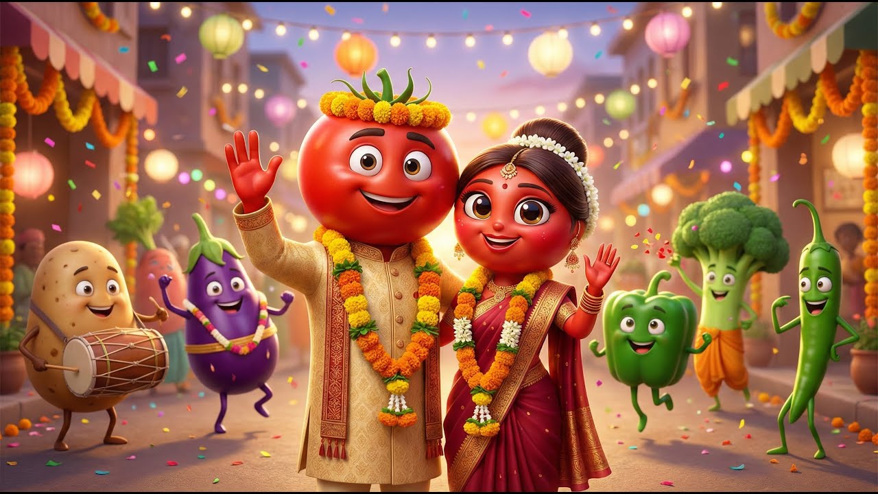 Tamatar Ki Nikli Shahi Baraat | Kids Hindi Cartoon Rhymes | टमाटर की ...