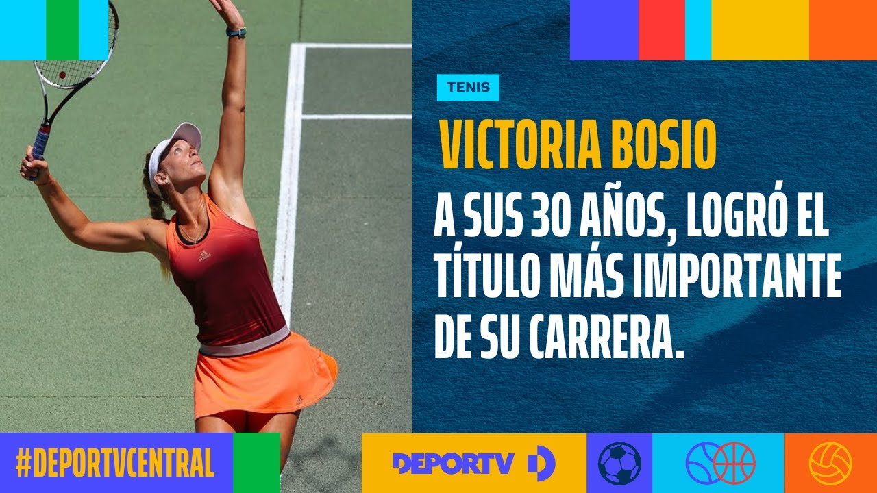 Victoria Bosio, la tenista que viene de lograr su título más importante ...