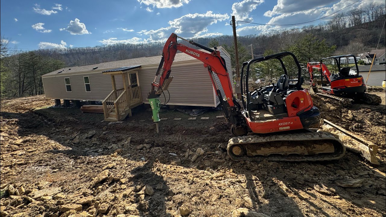 Jackhammering a Drainage Line - YouTube