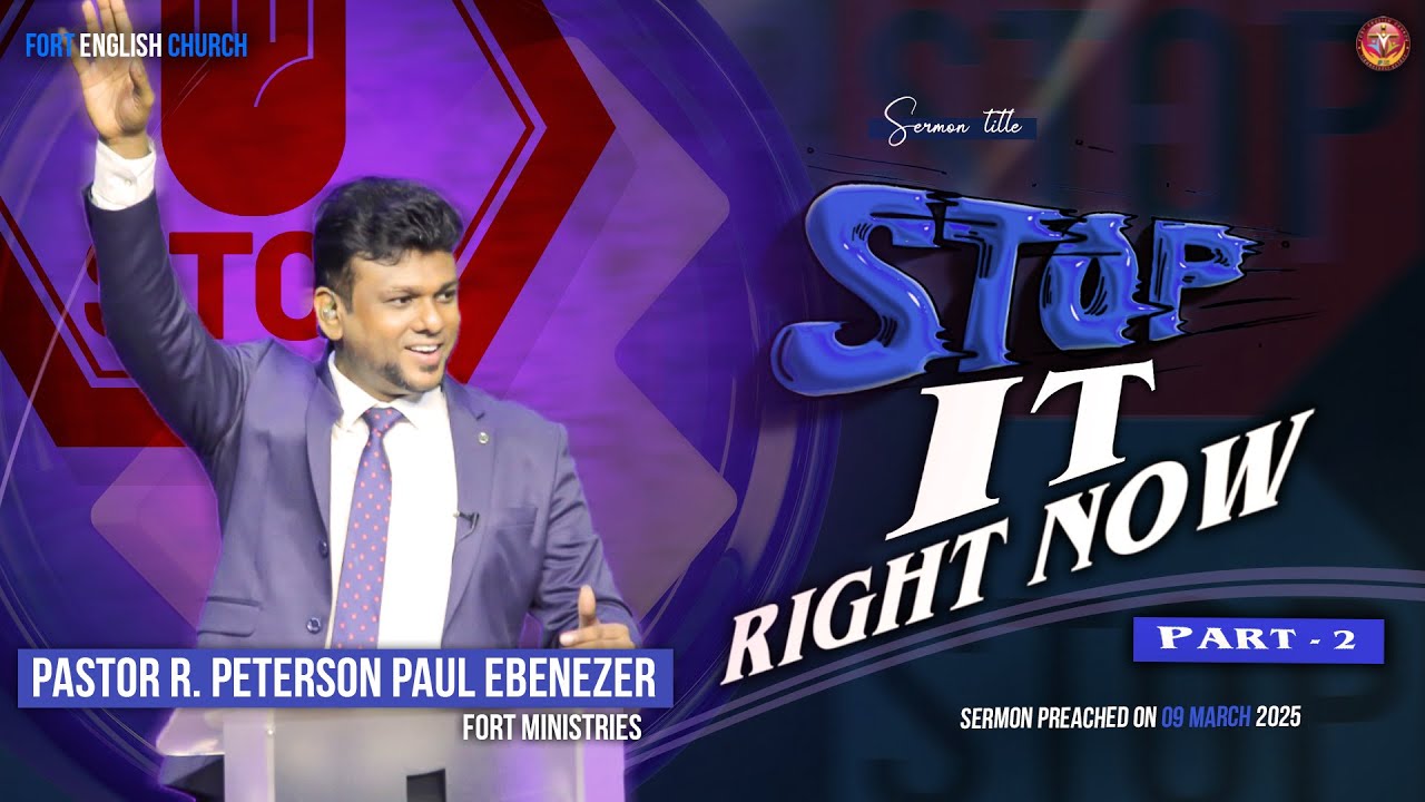 Stop It Right Now (Part - 2) - English Sermon by Pastor. Peterson Paul ...