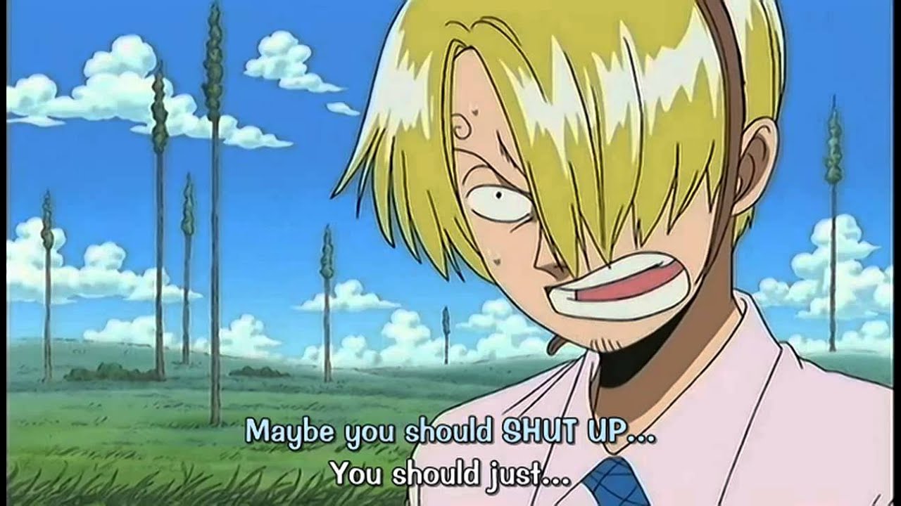 Zoro & Sanji arguement during davy back game - YouTube
