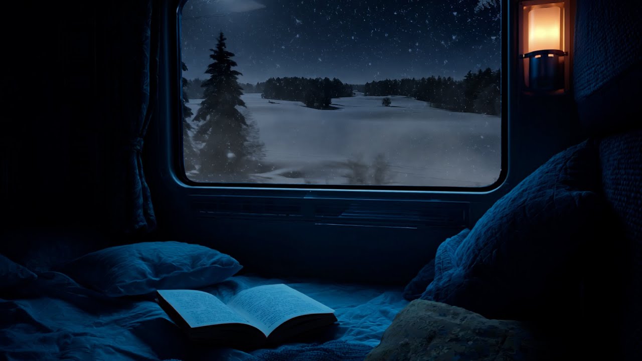 Cozy Train Ride Through a Winter Snowstorm ️🚂 Private Sleeper Cabin ...