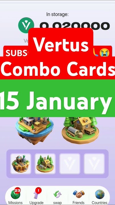Vertus Combo 15 January | Vertus daily combo | Vertus today Combo - YouTube