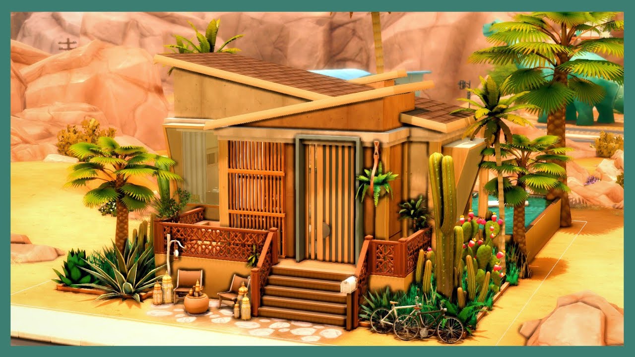 DESERT LUXE TINY HOUSE 🪴 | The Sims 4 Speedbuild: Desert Luxe Kit - YouTube