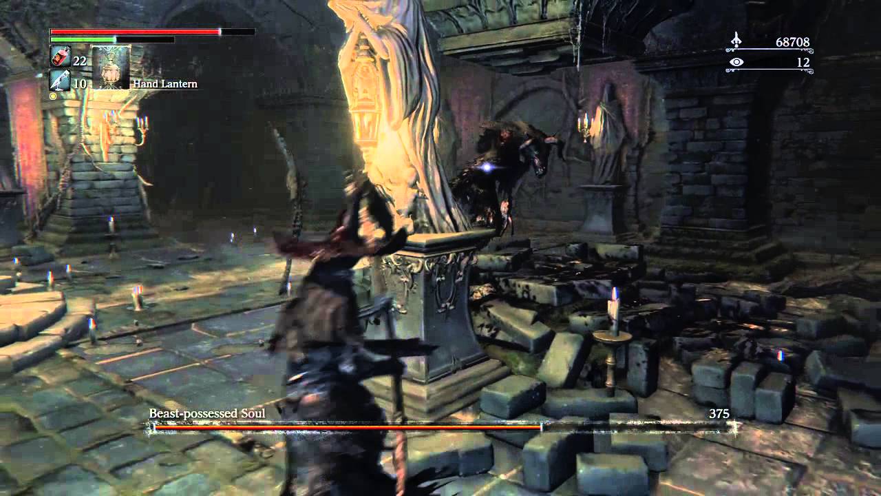 Bloodborne Beast Possessed Soul, optional boss, easy kill - YouTube