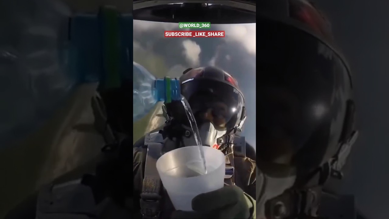 Fighter Pilot drinks water inflight. - YouTube
